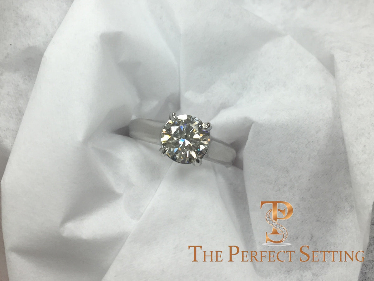 Trellis Setting Classic Engagement Ring - Custom Platinum Setting | The ...