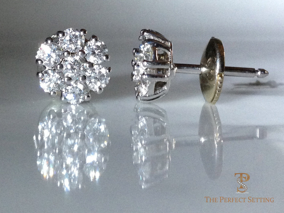 Diamond Flower Cluster Earrings | The Perfect Setting, Inc