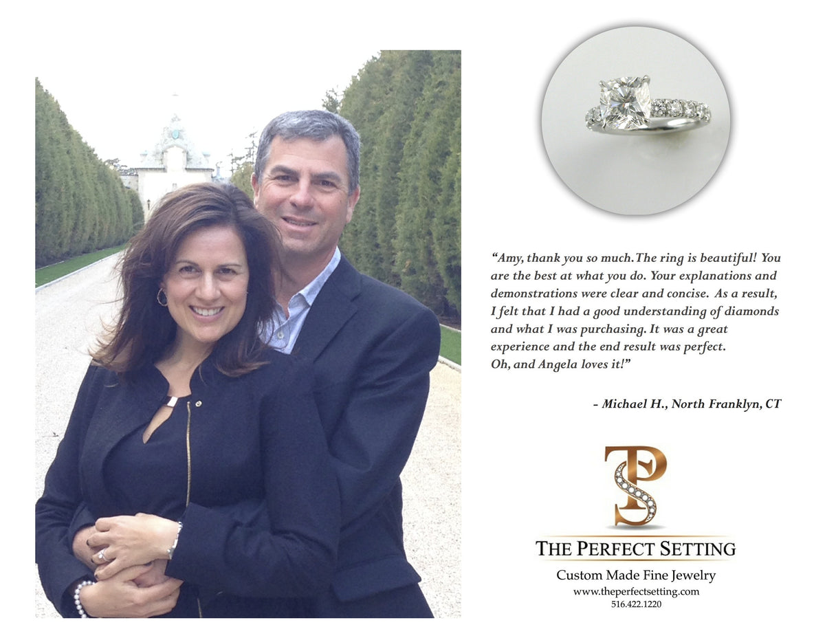 Cushion Cut Diamond Engagement Ring - CustomMade NYC – The Perfect ...