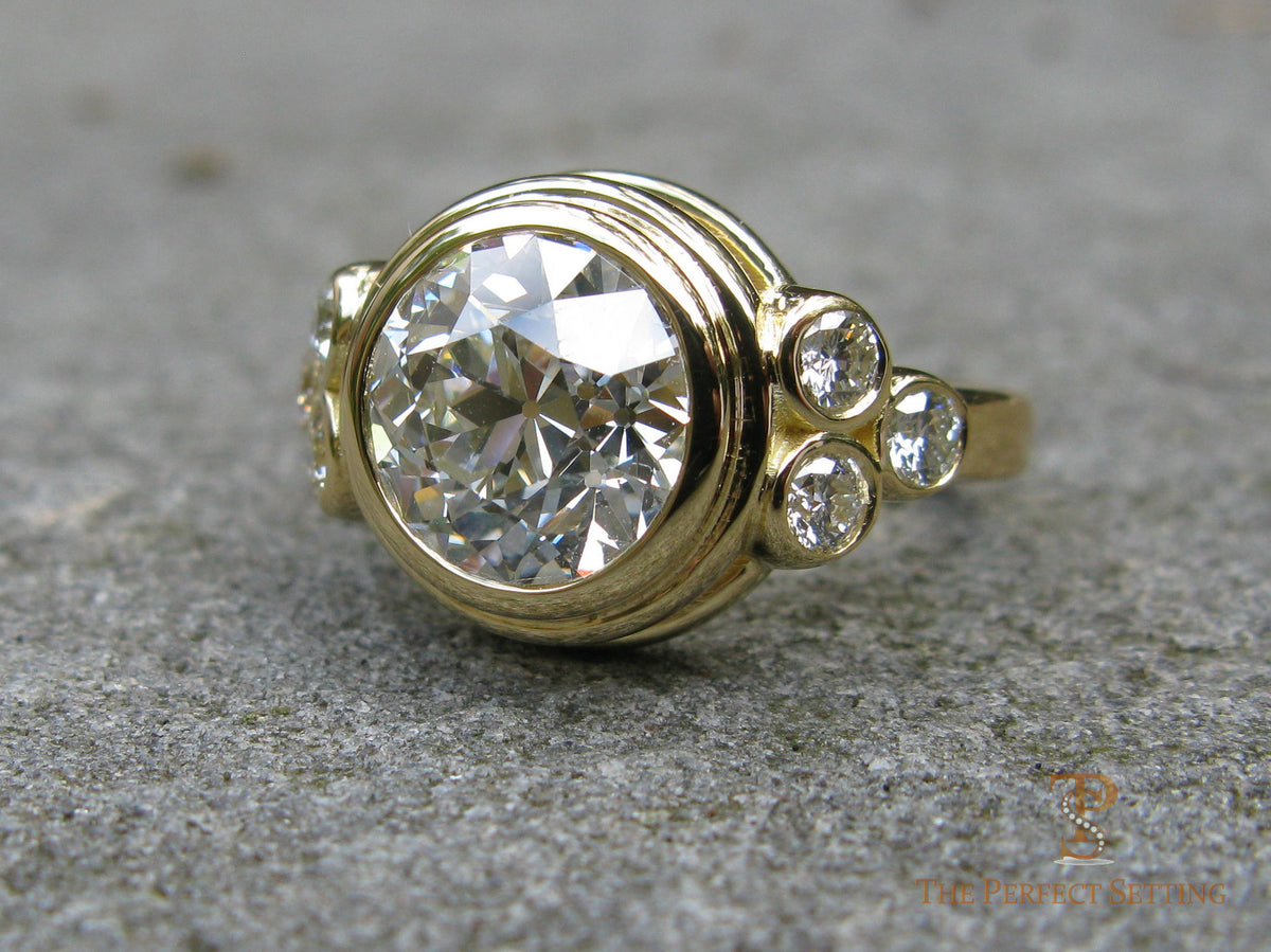 Bezel Diamond Gold Ring | The Perfect Setting, Inc