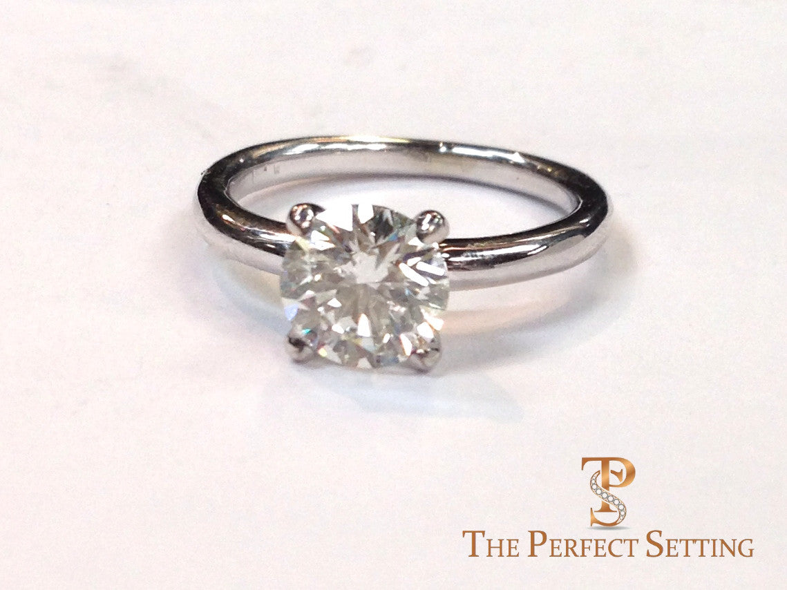 Classic Four Prong Diamond Engagement Ring | The Perfect Setting, Inc