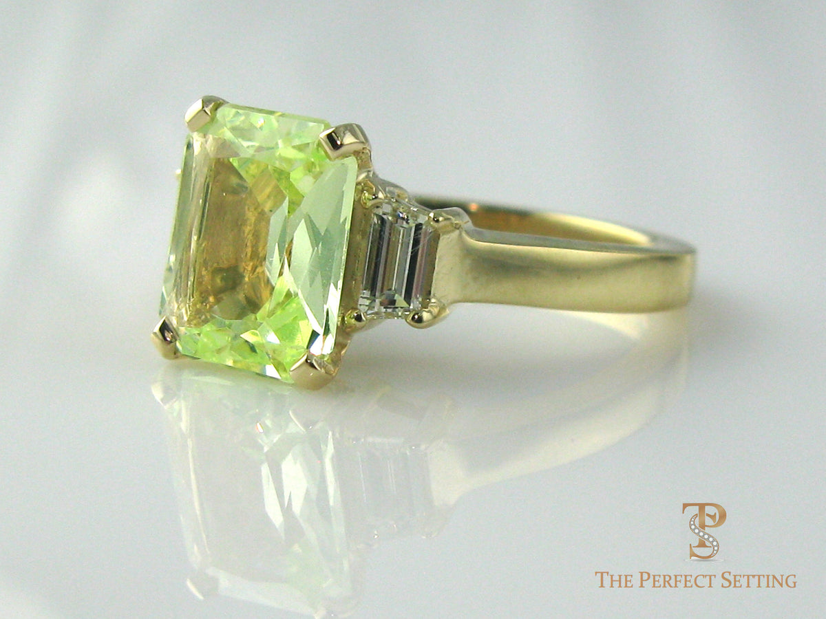 Resetting - Inherited Broken Peridot Ring becomes Diamond Cocktail Ring ...