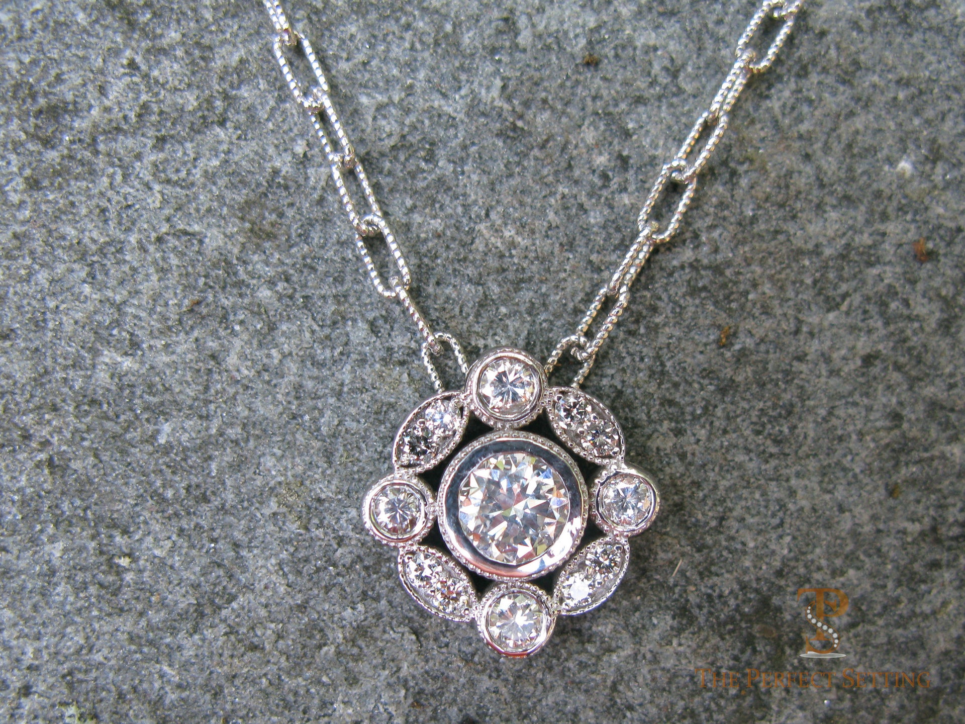 Diamond Pendant on Fancy Chain – The Perfect Setting, Inc