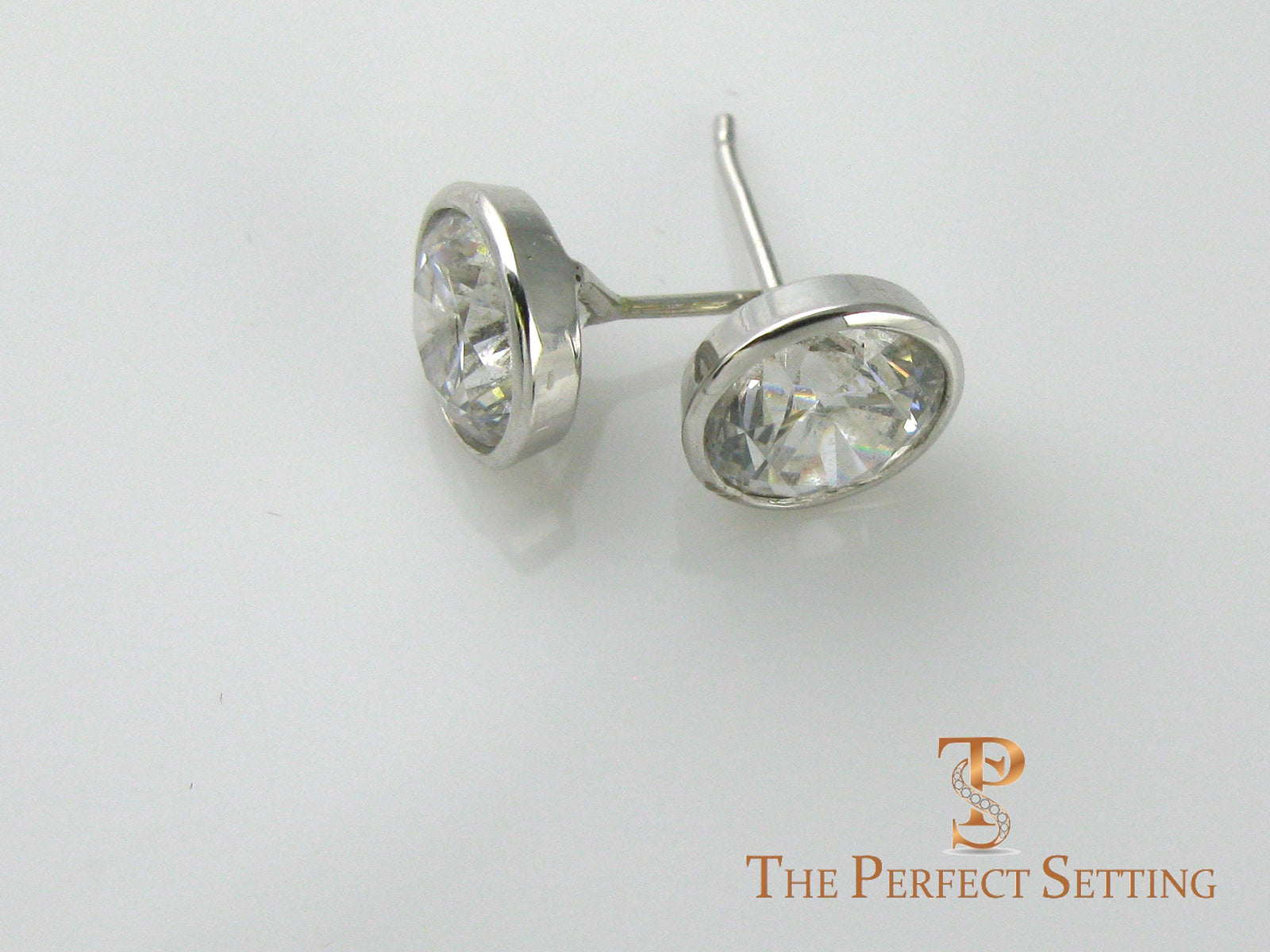 Diamond Studs Bezel Set – The Perfect Setting, Inc