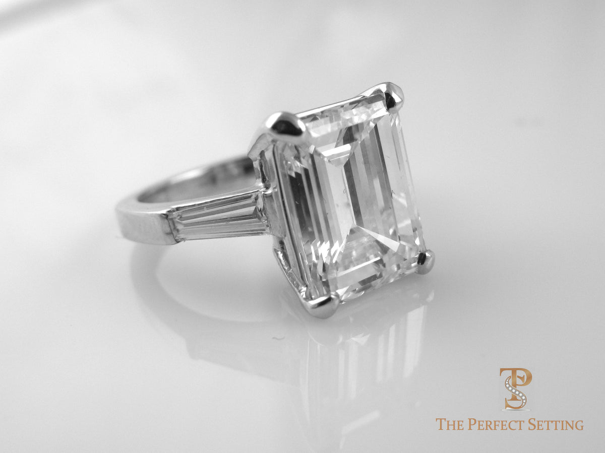 Emerald Cut Diamond Engagement Ring | The Perfect Setting, Inc