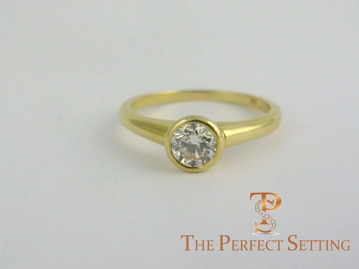 Bezel Set Round Brilliant Diamond - Custom Engagement Ring | The ...